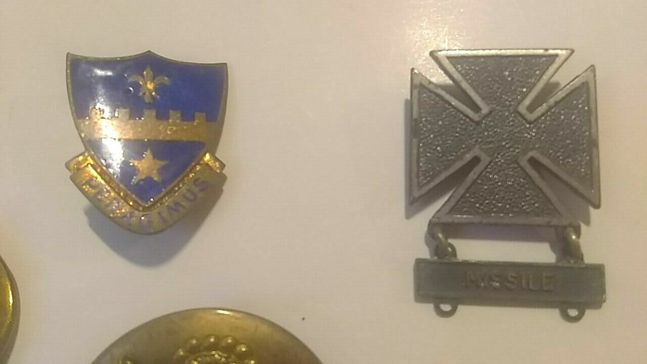 Lot of World War II US Army Pins From Veteran Iron Cross/Missile ...