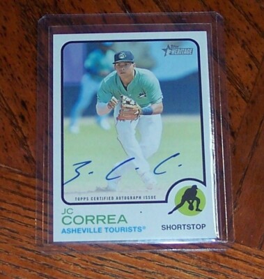 2022 Topps Heritage Minors JC Correa Auto Autograph Card Astros | eBay