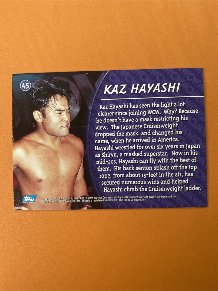 1998 Topps WCW NWO #45 Kaz Hayashi Wrestling Card WWE | eBay