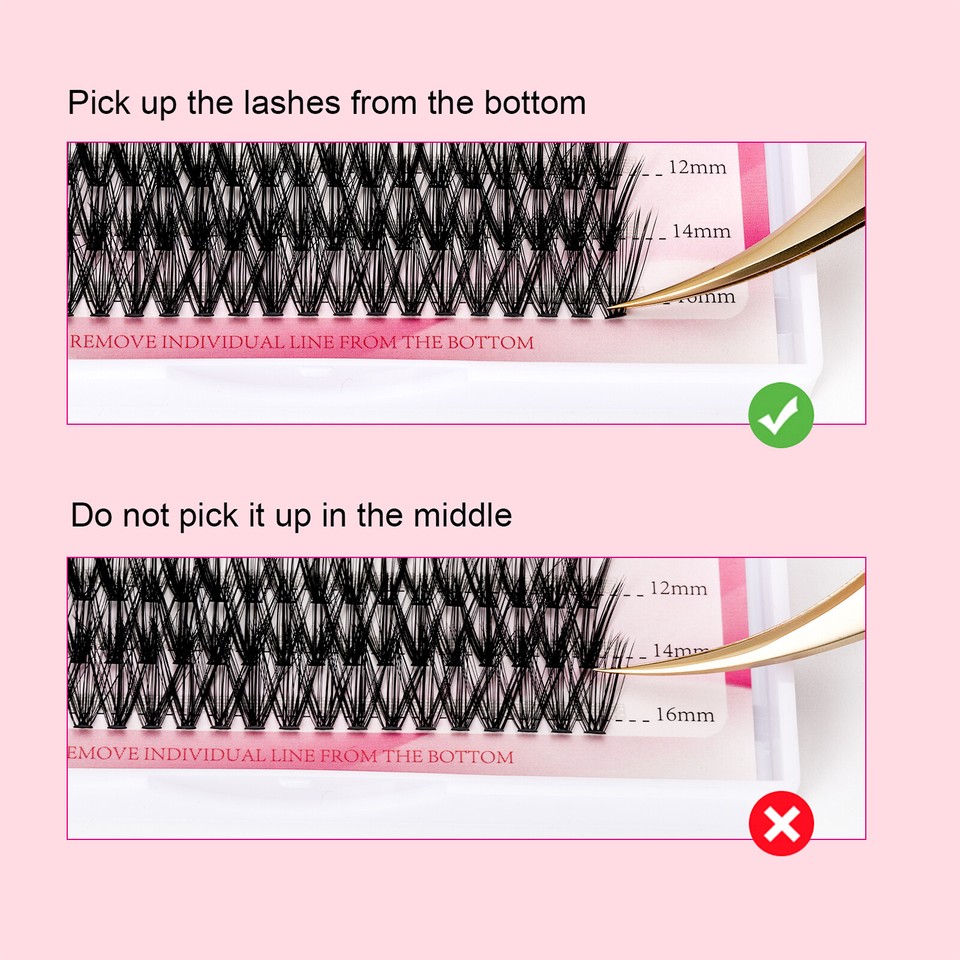 Fadvan Cluster Eyelashes Natural Curl Lash Individual Lashes Thick ...