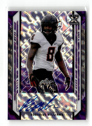 2021 Leaf Metal Draft - Rodarius Williams #BA-RW2 Purple Marble /30 (AU ...