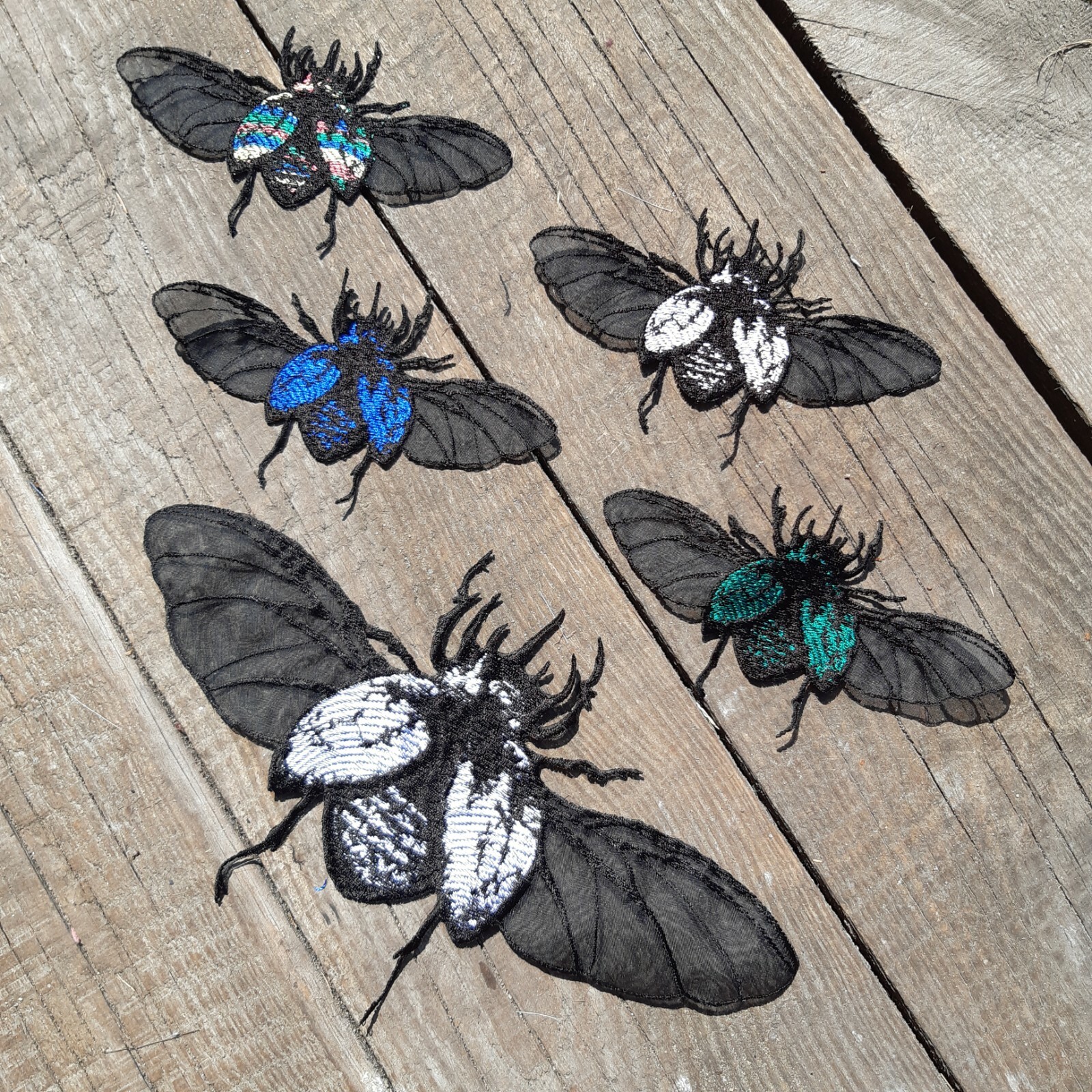 Bug Nature Art Handmade Sew-On Embroidered Patch | eBay