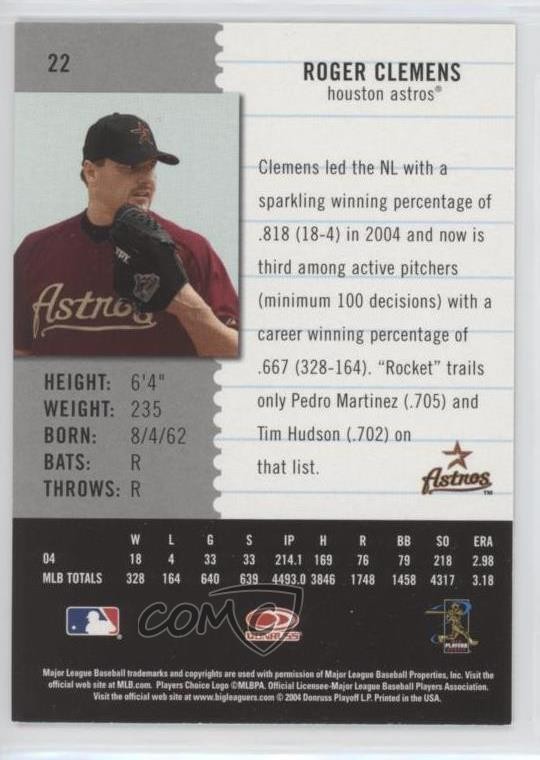 2005 Leaf Century Collection Roger Clemens #22 1m8 | eBay