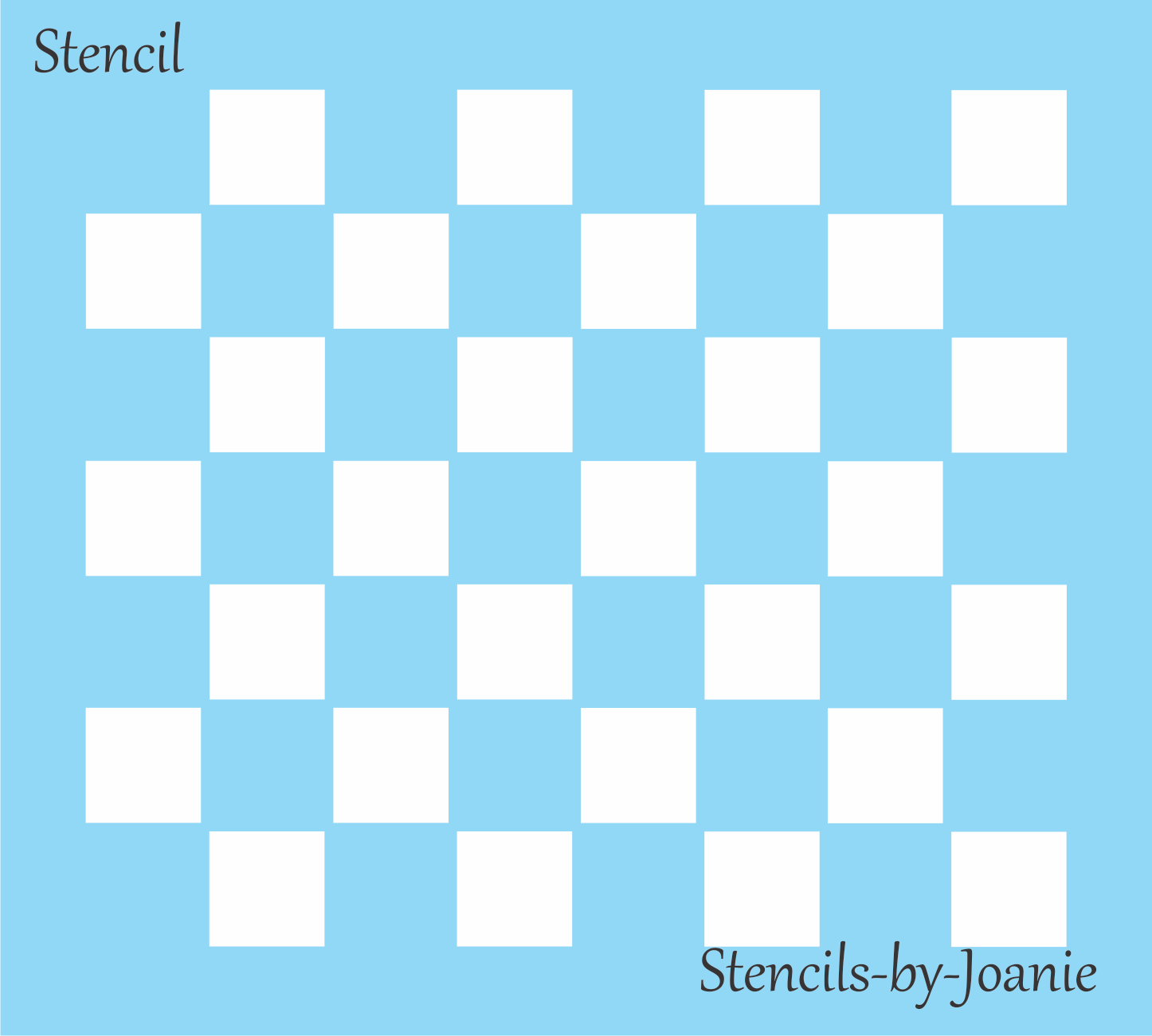 Country Stencil Checkerboard Family Gameboard 3/4" Checks DIY Signs ...