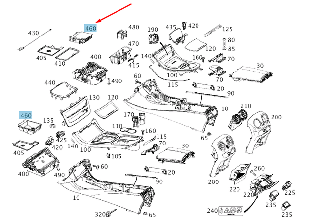 Genuine Mercedes-Benz Cup Holder Ashtray Insert - MPN A2138108001 for ...