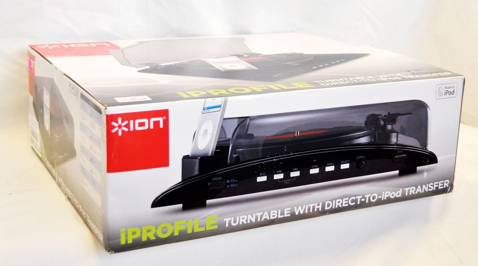 ion iPROFILE Turntable Direct to iPod iPhone Transfer 4s 3gs vinyl ...