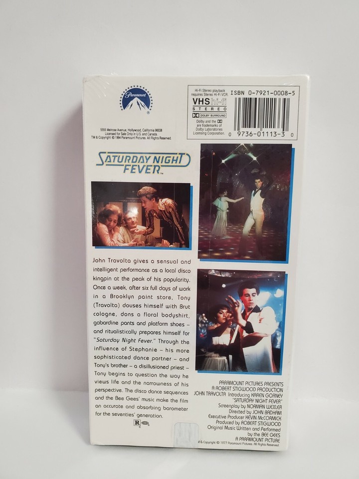 Saturday Night Fever (VHS, 1991) 97360111330| eBay