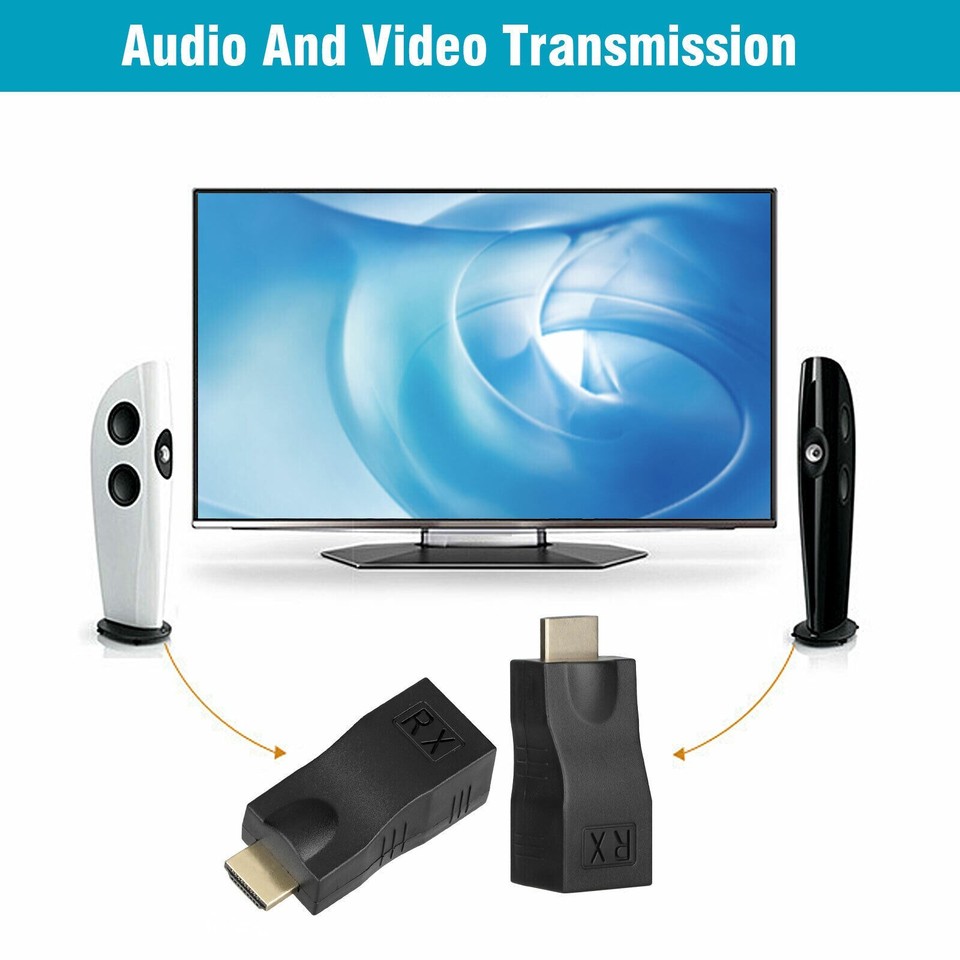 4K 1080P HDMI Extender to RJ45 Over Cat 5e/6 Network LAN Ethernet ...