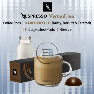 NESPRESSO Coffee Pods Vertuo Line 10 Capsules 1 Sleeve BIANCO PICCOLO ...