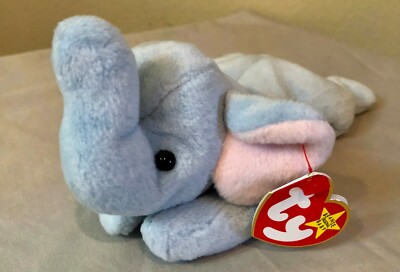 Peanut the Elephant Ty The Beanie Babies Collection January 25, 1995 P ...