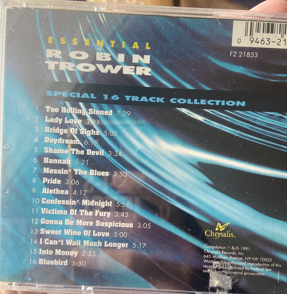 Essential Robin Trower Cd Procal Harum Greatest Hits | eBay