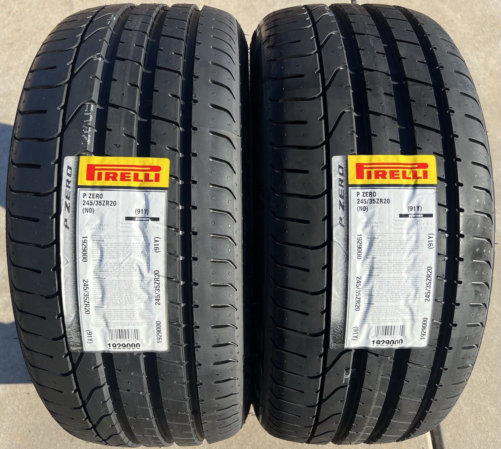 Set of TWO BRAND NEW 245/35ZR20 (91Y) Pirelli P Zero N0 NO Porsche ...