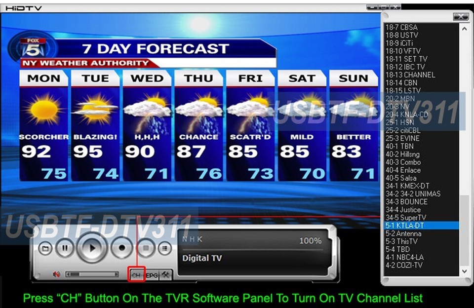 USB Digital ATSC Clear QAM TV Tuner Stick With HD MPEG DVR Recorder For ...