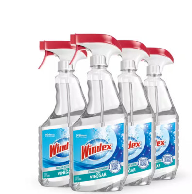 23 fl. oz. Windex Vinegar Glass Cleaner (4-Pack) Free & Fast Shipping ...