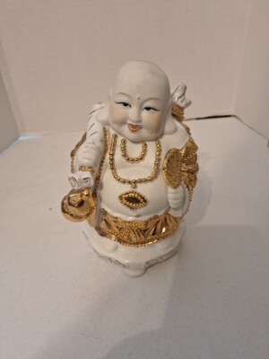 Antique Vintage Chinese Porcelain Ceramic Buddha Statue Figurine Italy ...