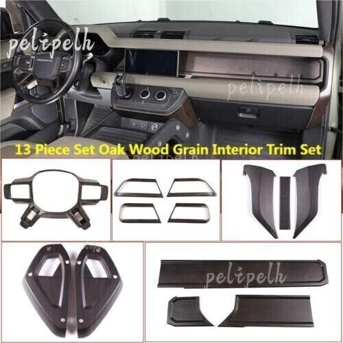 ABS Oak Wood Center Control Interior Trim Kits For Land Rover Defender ...