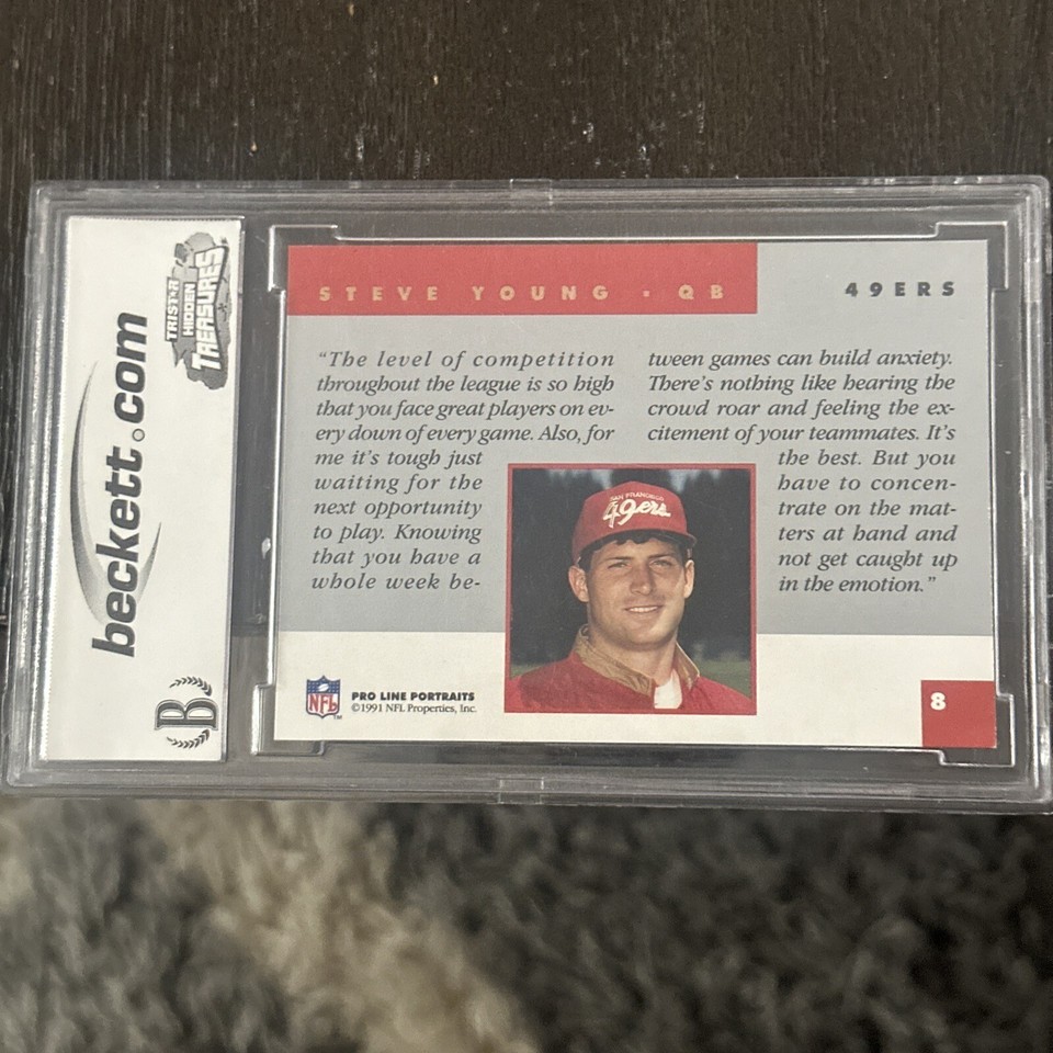 🔥Steve Young 1991 Pro Line Portraits #8 BCCG 10 MINT HOF SAN FRANCISCO ...