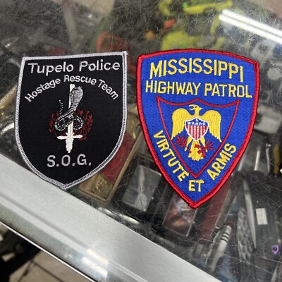 Mississippi State Highway Patrol Tupelo Police Team Patch Bundle Lot ...