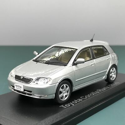 Mini Car Toyota Corolla Runx 2001 Silver 1/43 Scale Box Display Diecast ...