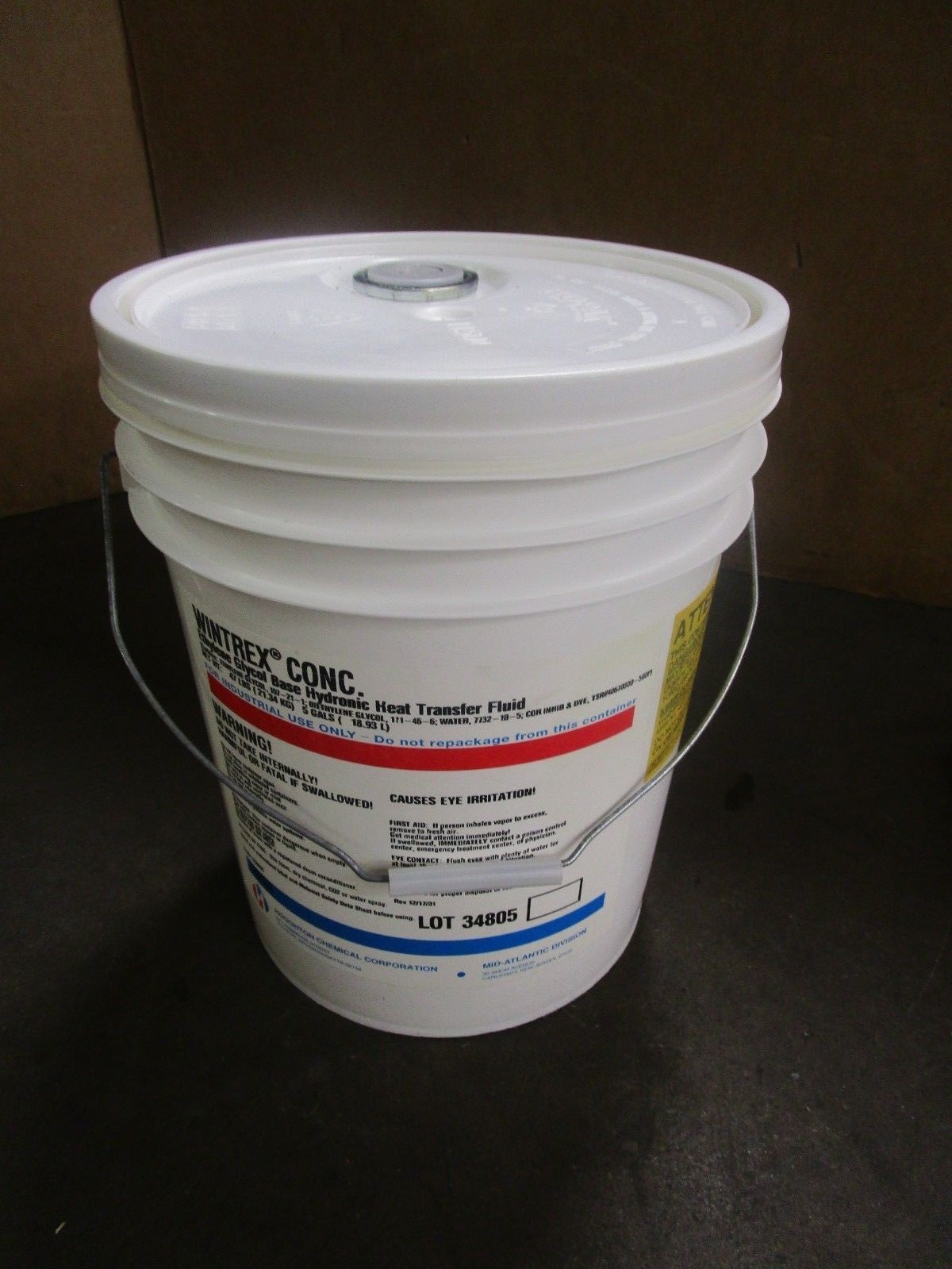HOUGHTON 5GAL. CHEMICAL WINTREX ETHYLENE GLYCOL BASE HYDRONIC HEAT ...
