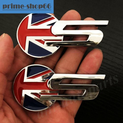 2x Metal Union Jack UK Flag S Emblem Car Trunk Badge Sticker Decal R ...