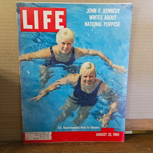 Life Magazine August 22, 1960 John F Kennedy swimmer Chris Von Saltza ...