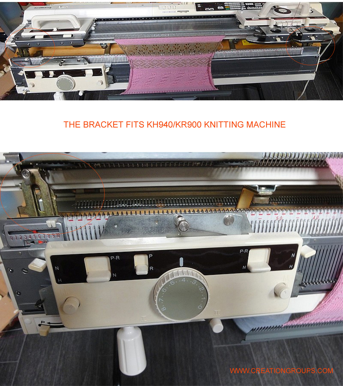 Bracket Assembly Left for Brother KR850 KnitKing KR900 Ribber Knitting ...