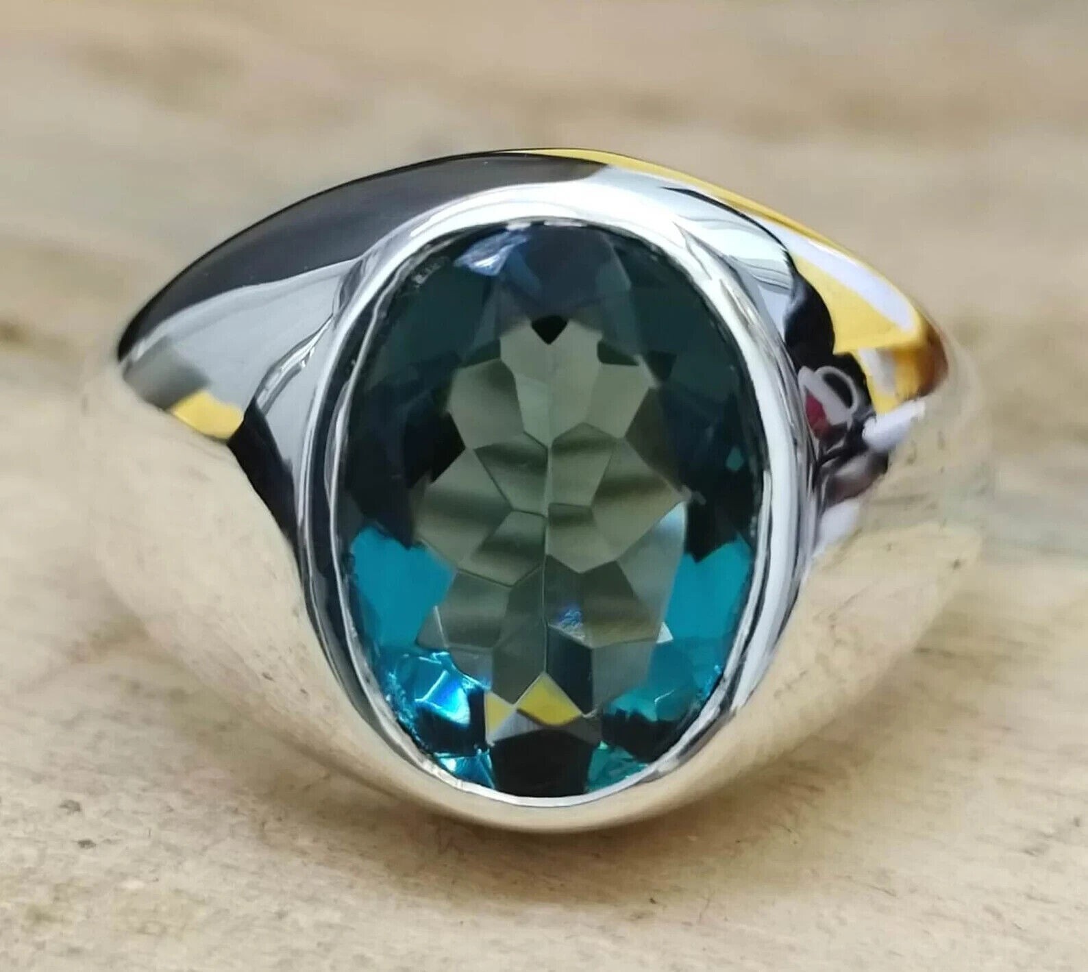 Natural Alexandrite 7.25 carat ring 925 Sterling Silver, Handmade ring ...