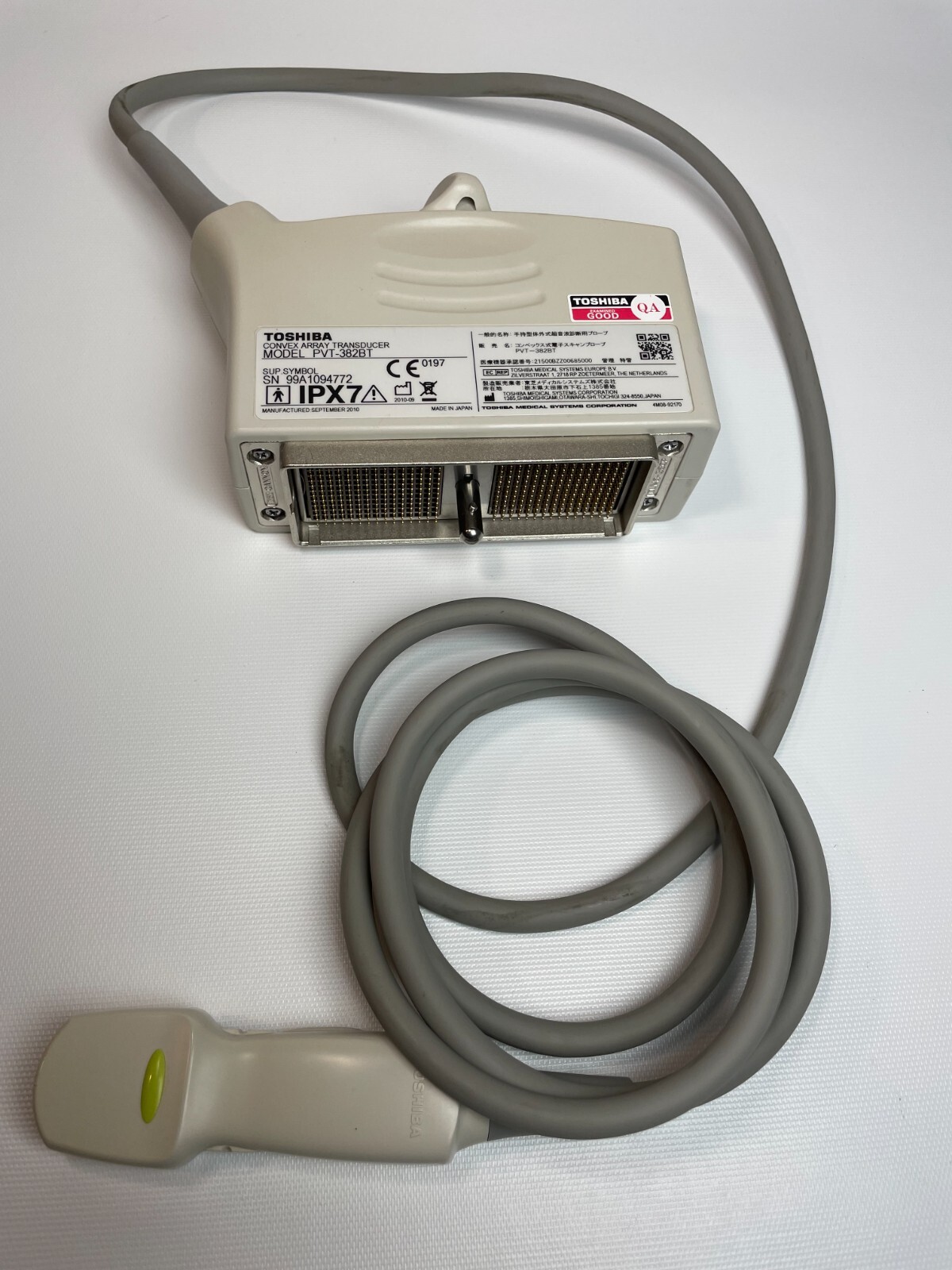 TOSHIBA PVT-382BT Curved Convex Array Ultrasound Transducer Probe | eBay