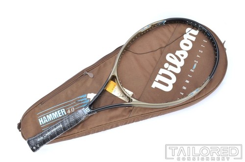 NEW OLD STOCK - WILSON Hammer 4.0 Black 4-5/8" Tennis Racquet w/Case | eBay