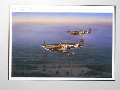 MILITARY AVIATION PRINT- 'YANKS' US ARMY SPITFIRES BY RONALD WONG | eBay UK