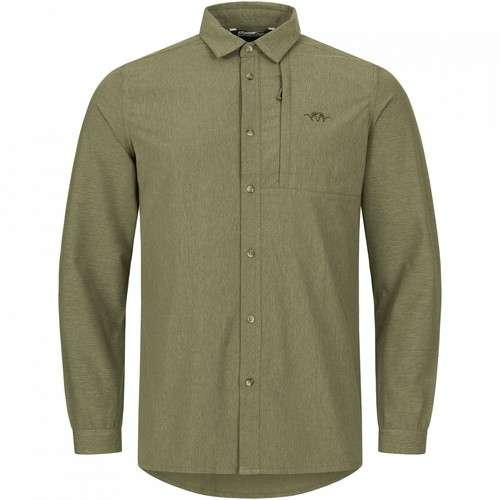 Blaser Men's Quick-Drying 4-Way Stretch Button Down Long Sleeve Tt ...
