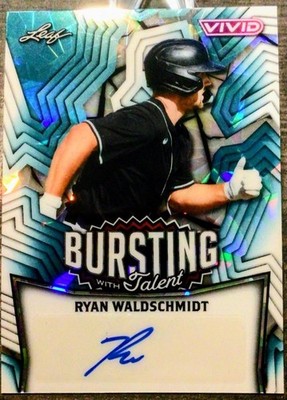 RYAN WALDSCHMIDT 2025 Leaf Vivid Bursting With Talent Teal Crystal Auto ...