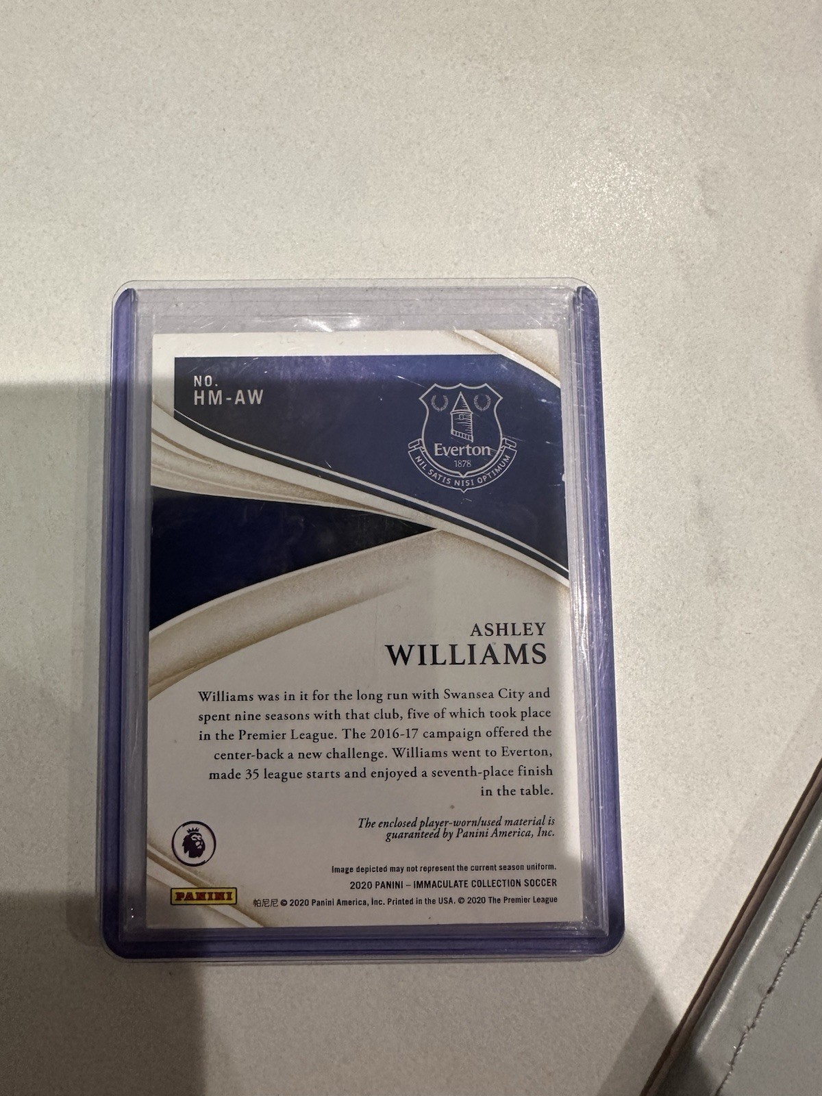 2020 Panini Immaculate Collection - Heralded Materials Ashley Williams ...