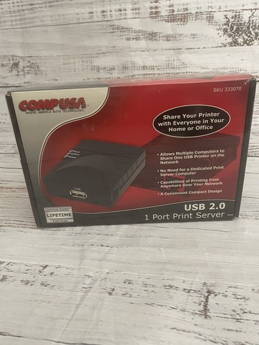 CompUSA USB 2.0 1 Port Print Server | eBay