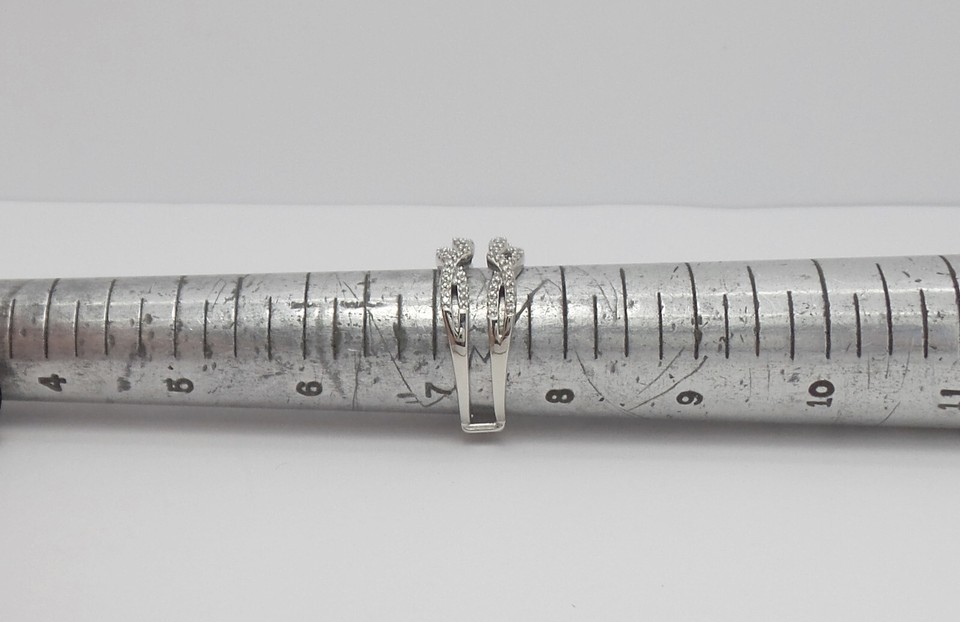 1/2CT Natural Diamond Solitaire Enhancer Wrap Insert Jacket Ring 14K ...