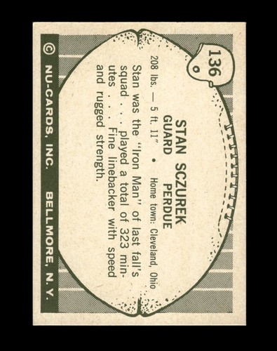 1961 Nu-Card Set-Break #136 Stan Sczurek NR-MINT *GMCARDS* | eBay
