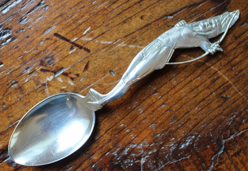 Sterling Souvenir Spoon Full Figural Native American Indian, Uncommon ...