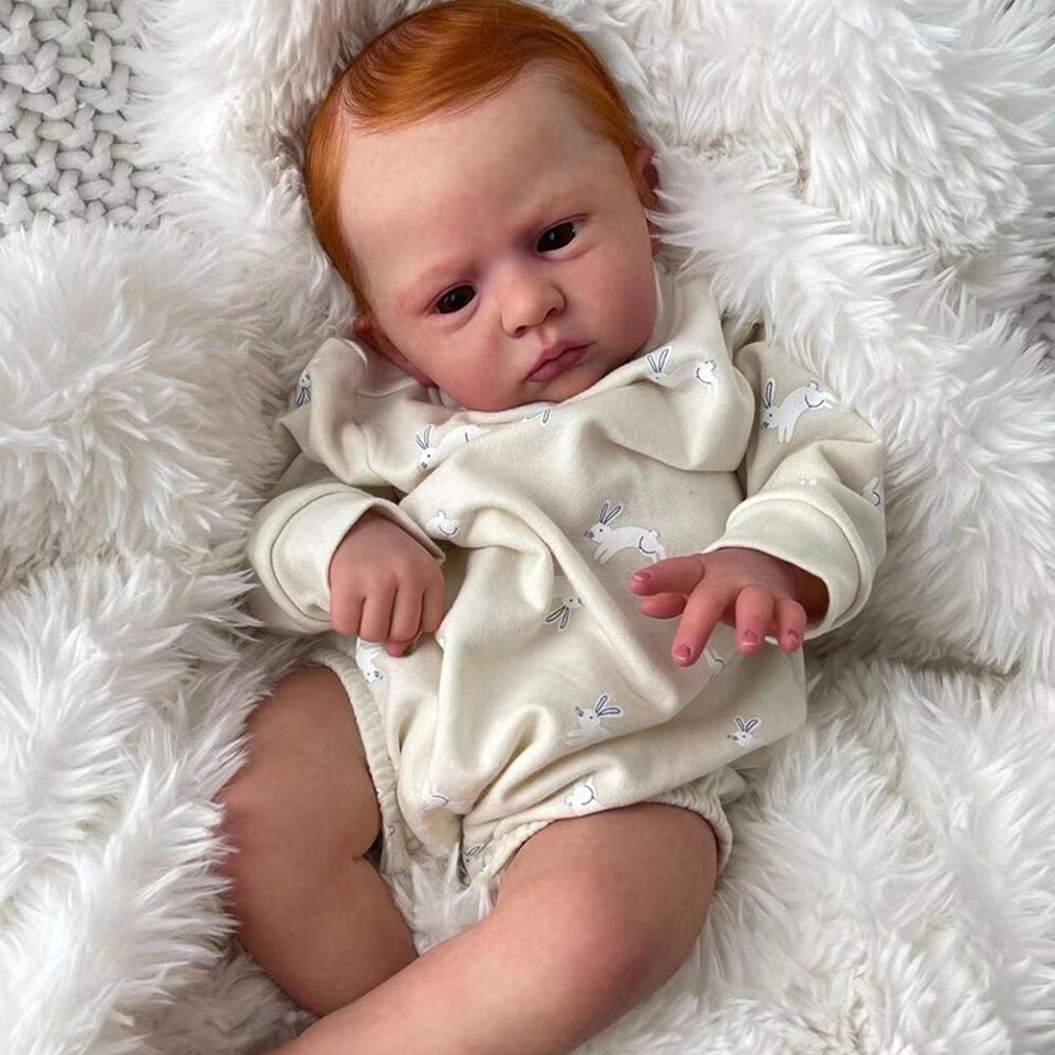 22" Realistic Reborn Dolls Full Handmade Baby Silicone Vinyl Newborn ...