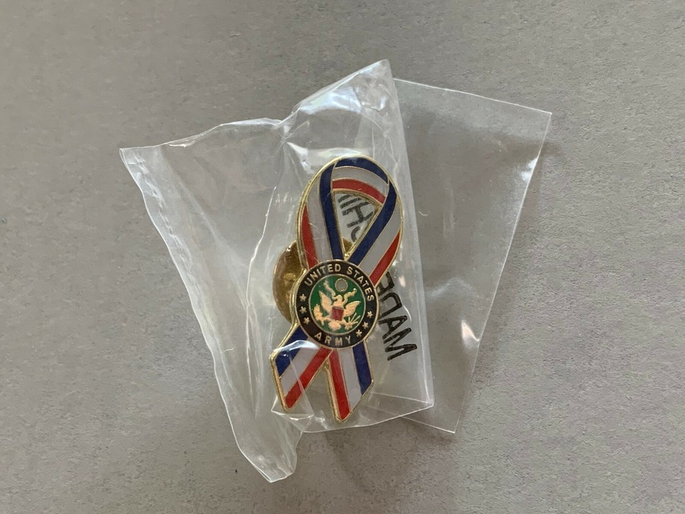 United States Army pin, Army crest pin, Military pin, ribbon pin ...