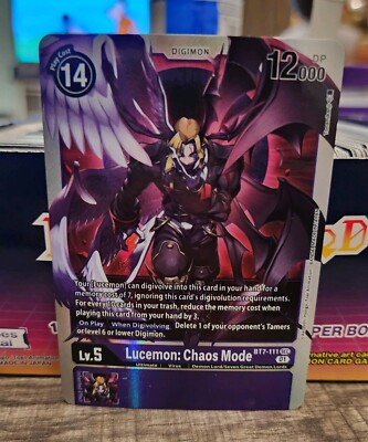 Lucemon: Chaos Mode BT7-111 SEC FOIL Digimon Card Game | eBay