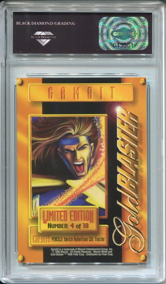 1995 MARVEL METAL GOLD BLASTER #4 GAMBIT GEM MINT 10 | eBay
