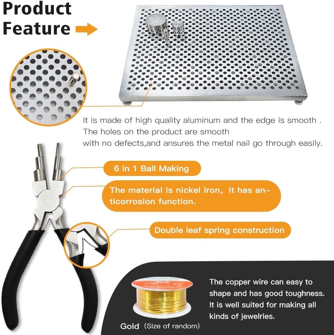 6Pcs Wire Thing Wrapping Kit - Jig Jewelry Making Wire Bending Jig Tool ...