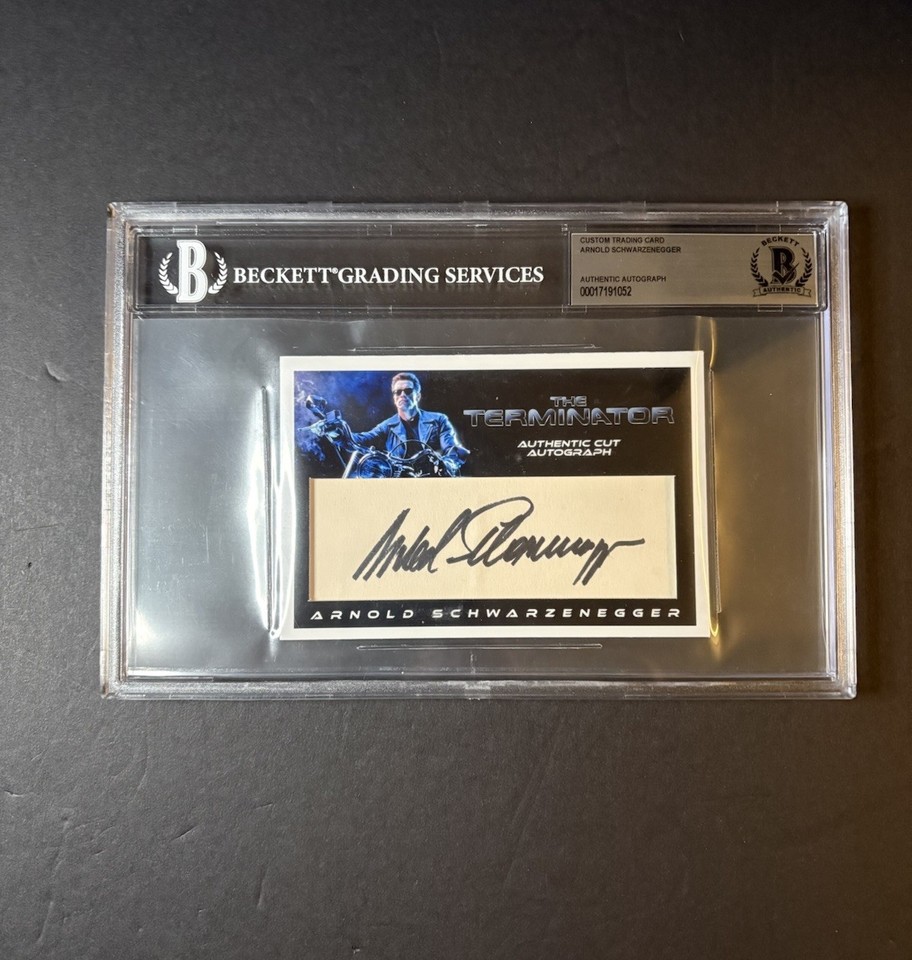 Signed Arnold Schwarzenegger Terminator 3x5 Custom Trading Card BGS BAS ...