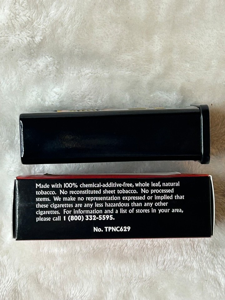 Natural American Spirit Tin, Black Sliding Lid - 20th Commemorative Ed ...