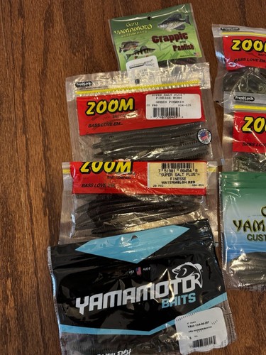 Lot of Fishing Worms Zoom Gary Yamamoto Bass and Crappie Senko | eBay