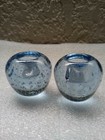 Murano Glass Round Small Blue Glass Candle Stick Holders | eBay