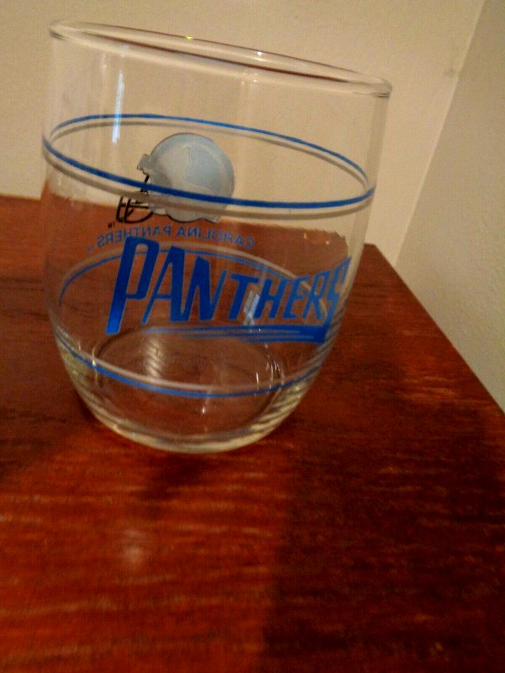 Vintage Carolina Panthers NFL Football Cocktail Tumbler Drinking Glass ...