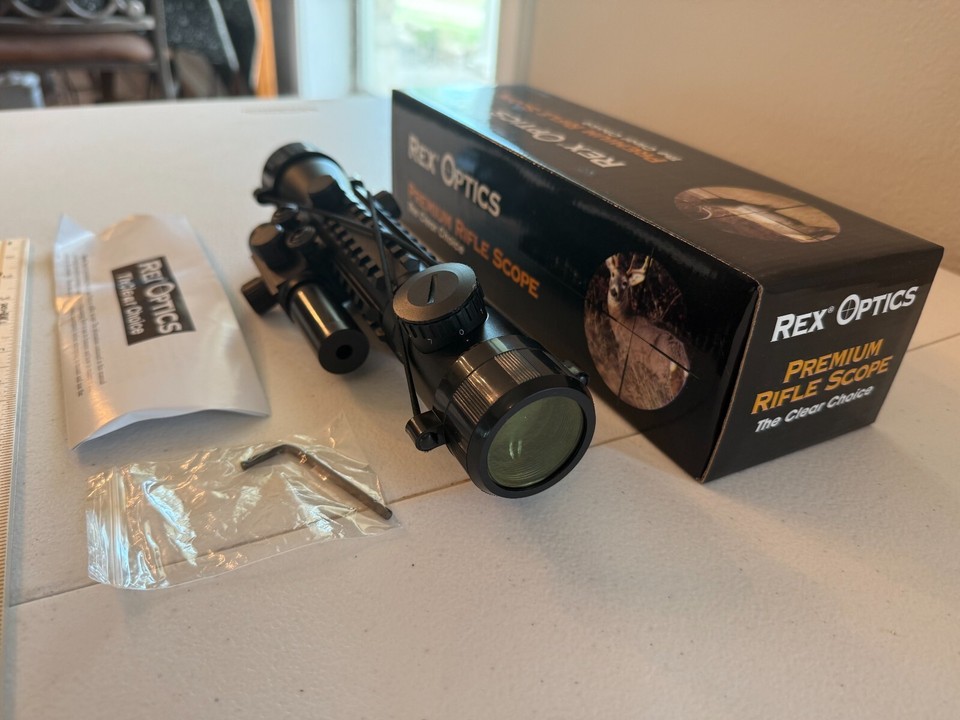 Rex Premium Scope 3-9x32 with lazer, lighted crosshairs and mounts | eBay