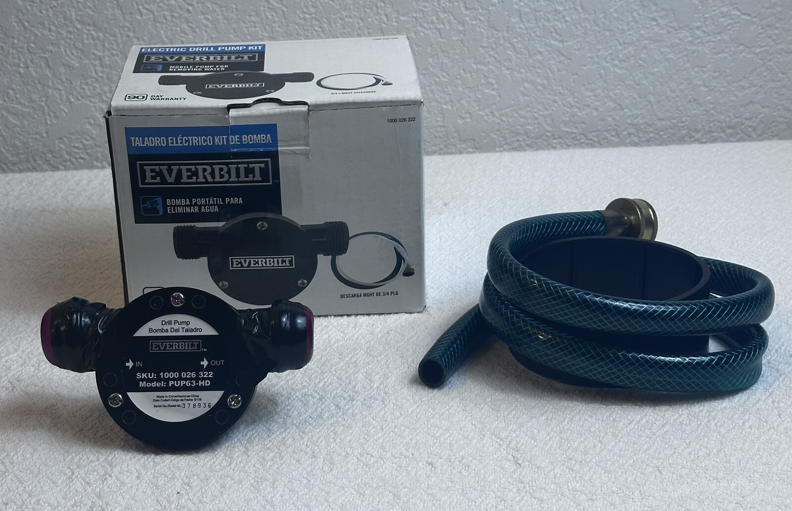 Everbilt Electric Drill Pump Kit Water Removal Pump & Hose PUP63 HD | eBay